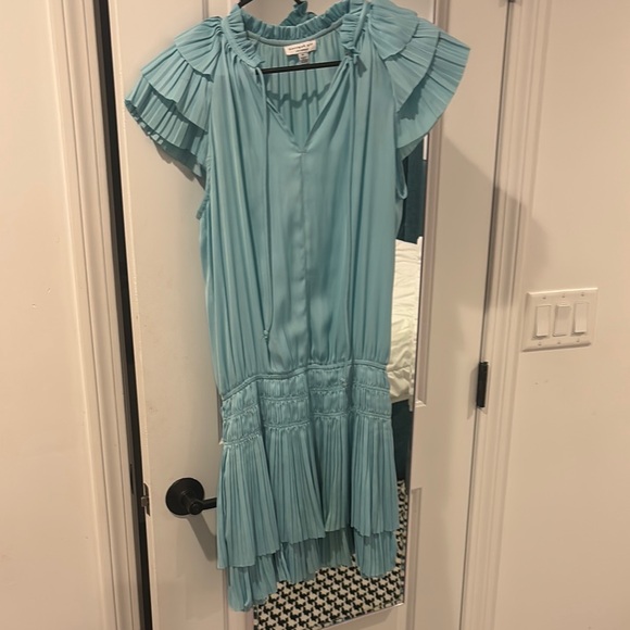 Current Air | Dresses | Current Air Light Blue Pleated Dress | Poshmark